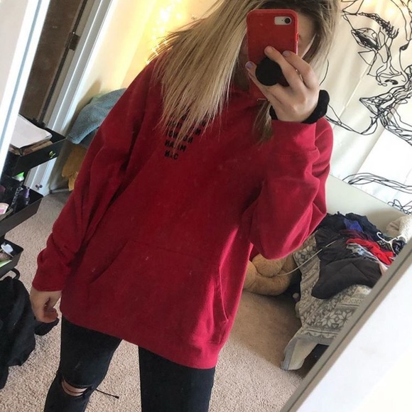 Forever 21 | Tops | Forever 2 Bright Red Sweatshirt | Poshmark